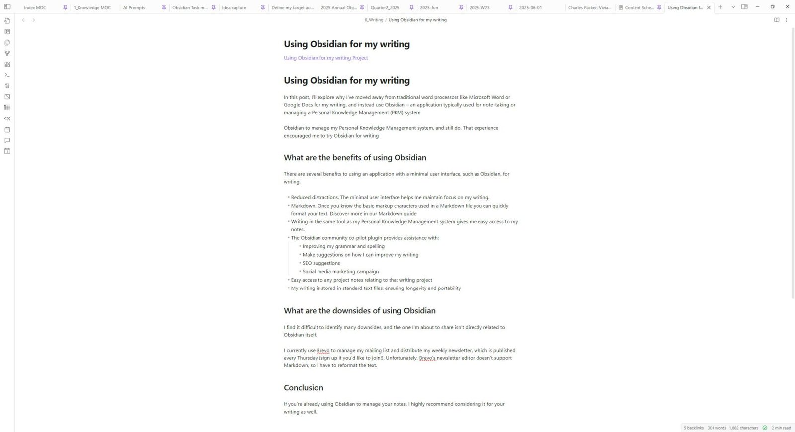 Using Obsidian for my writing - The Computer & Technology Network